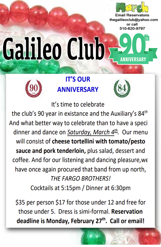 Galileo Club 510-620-9797